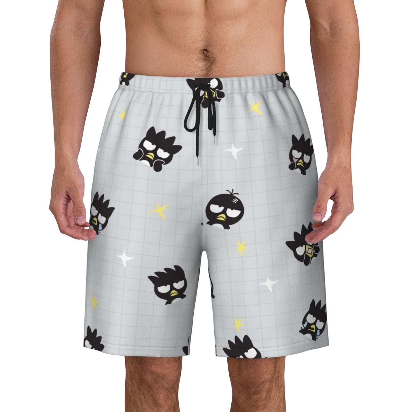 Badtz Maru Men's Swim Trunks Quick Dry Board Shorts Bathing Suit ...