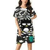 Badtz Maru Nightgowns for Women Short Sleeve Night Gown Soft Sleep ...
