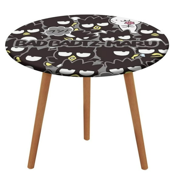 Badtz Maru Round Fitted Tablecloth with Elastic Edge,Water-Resistant ...