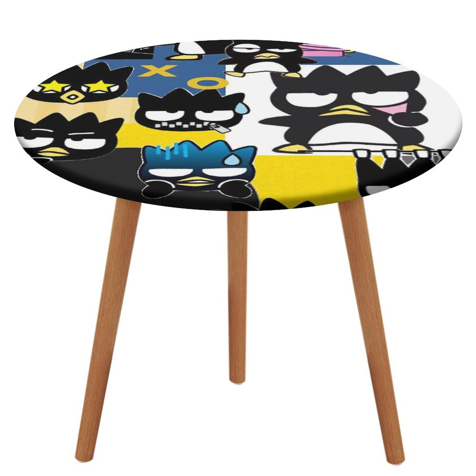 Badtz Maru Round Fitted Tablecloth with Elastic Edge,Water-Resistant ...