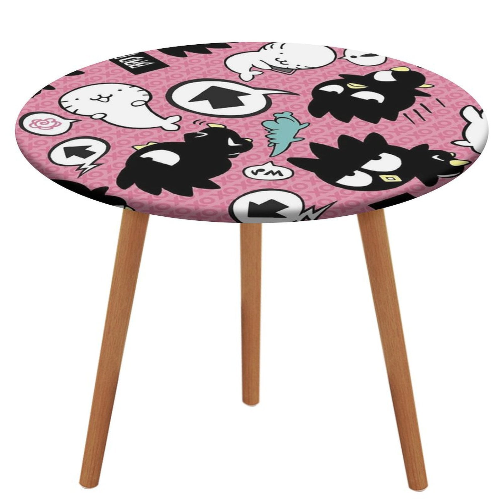 Badtz Maru Round Fitted Tablecloth with Elastic Edge,Water-Resistant ...