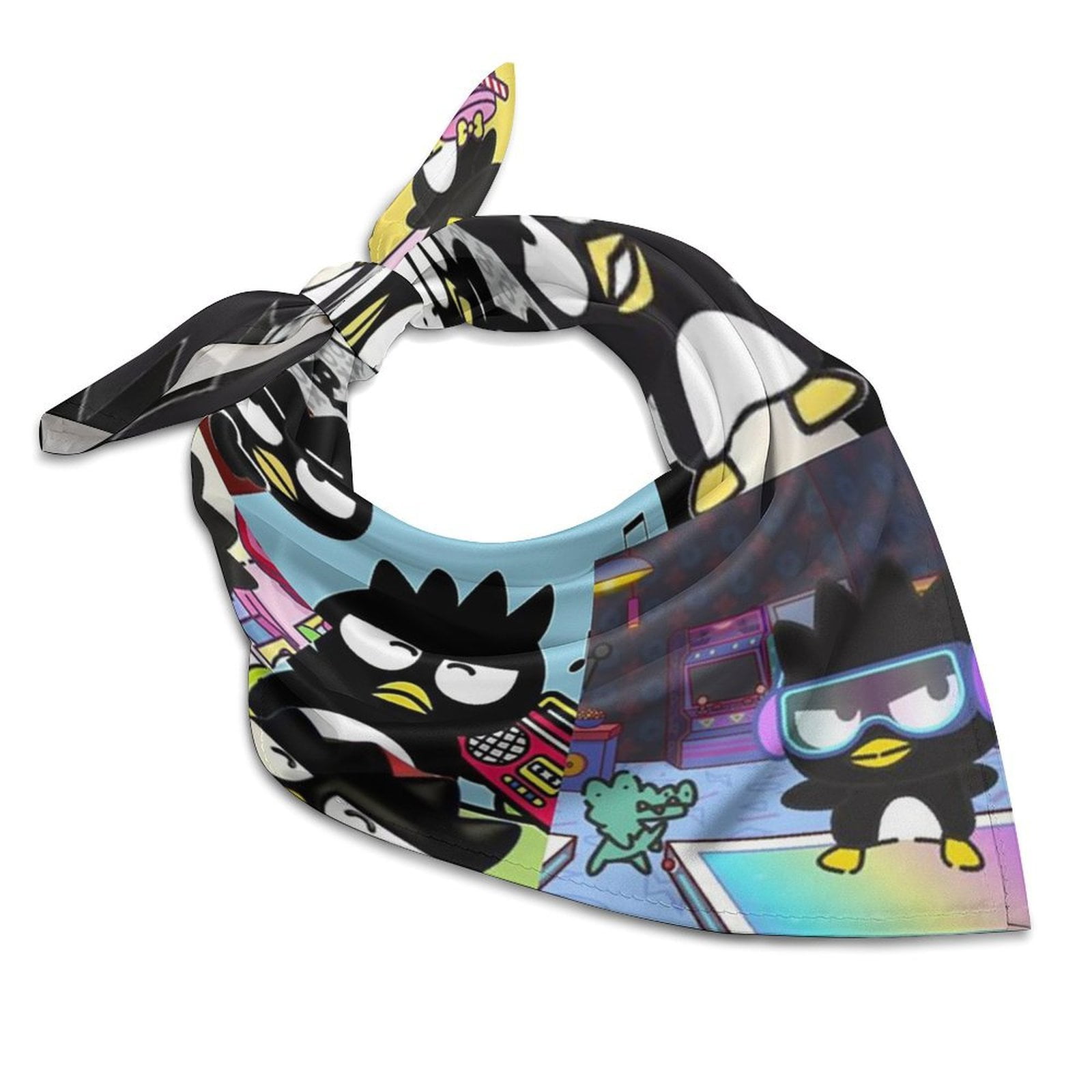 Badtz Maru Silk Satin Square Head Scarf - Square Head Scarves for Women ...