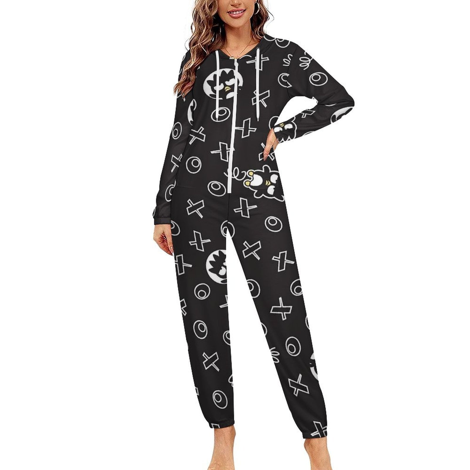 Badtz Maru Unisex Onesie Pajamas Zipper Jumpsuit Hooded One Piece ...