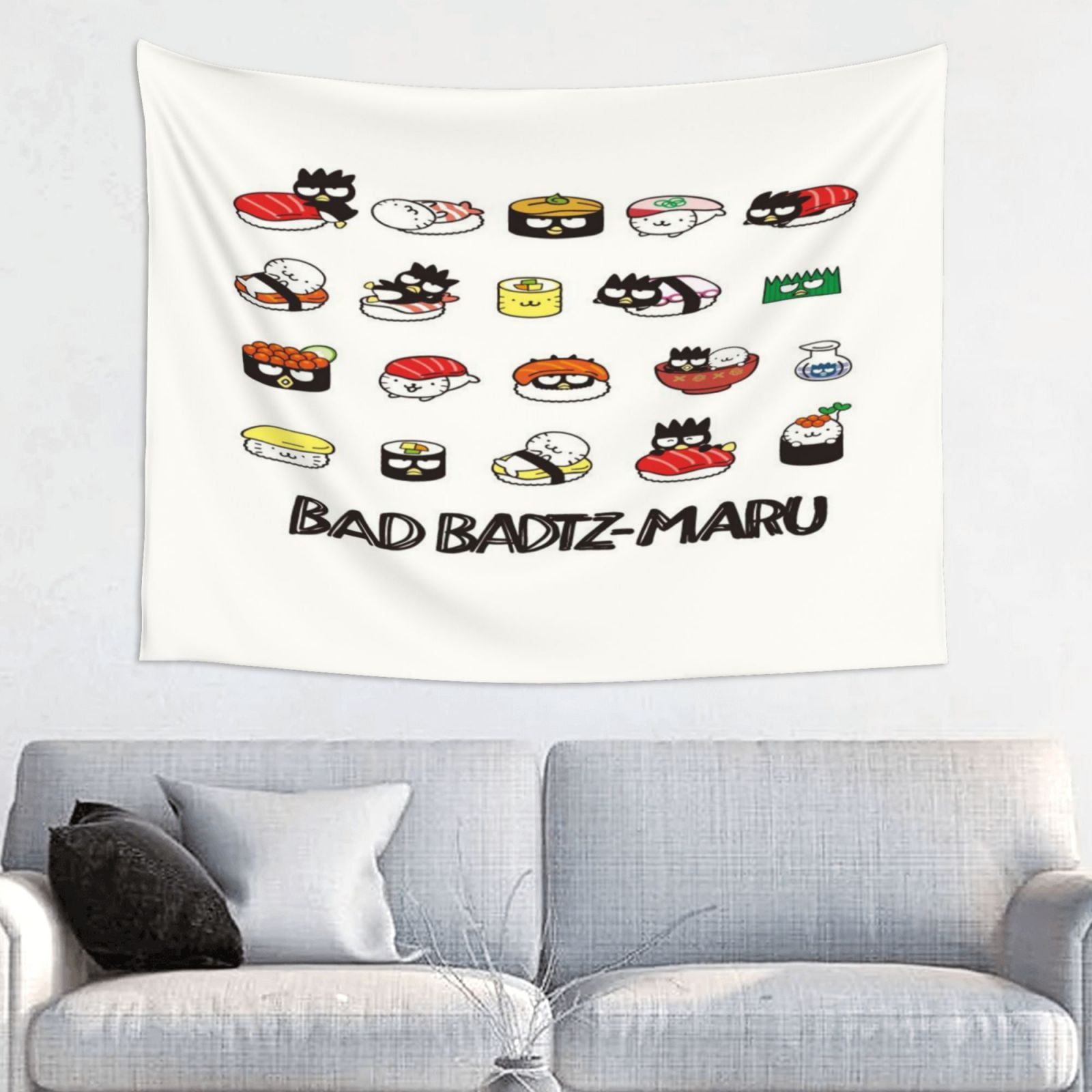 Badtz Maru Wall Tapestry Anime Poster For Bedroom Aesthetics Funny Room ...