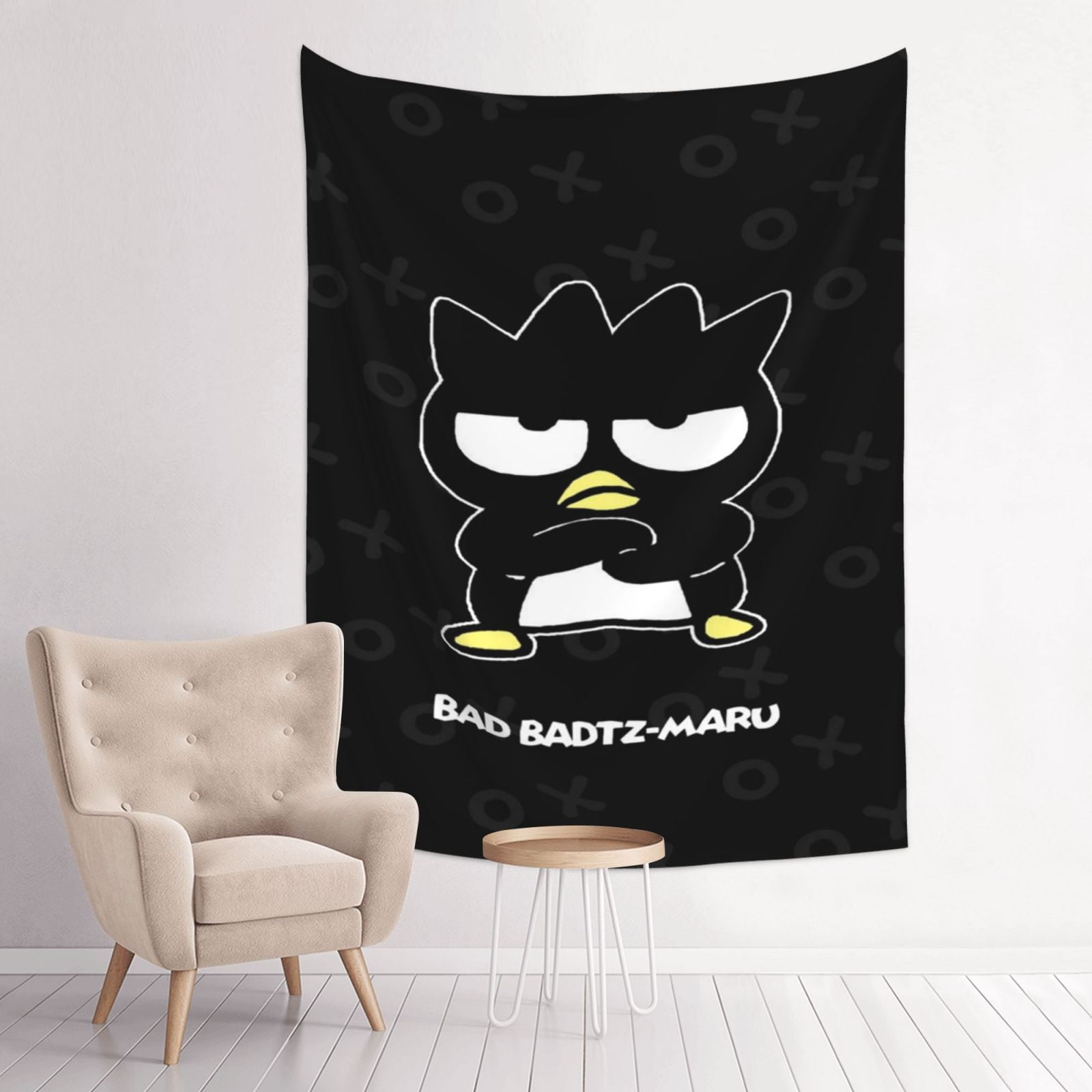Badtz Maru Wall Tapestry Anime Poster For Bedroom Aesthetics Funny Room ...