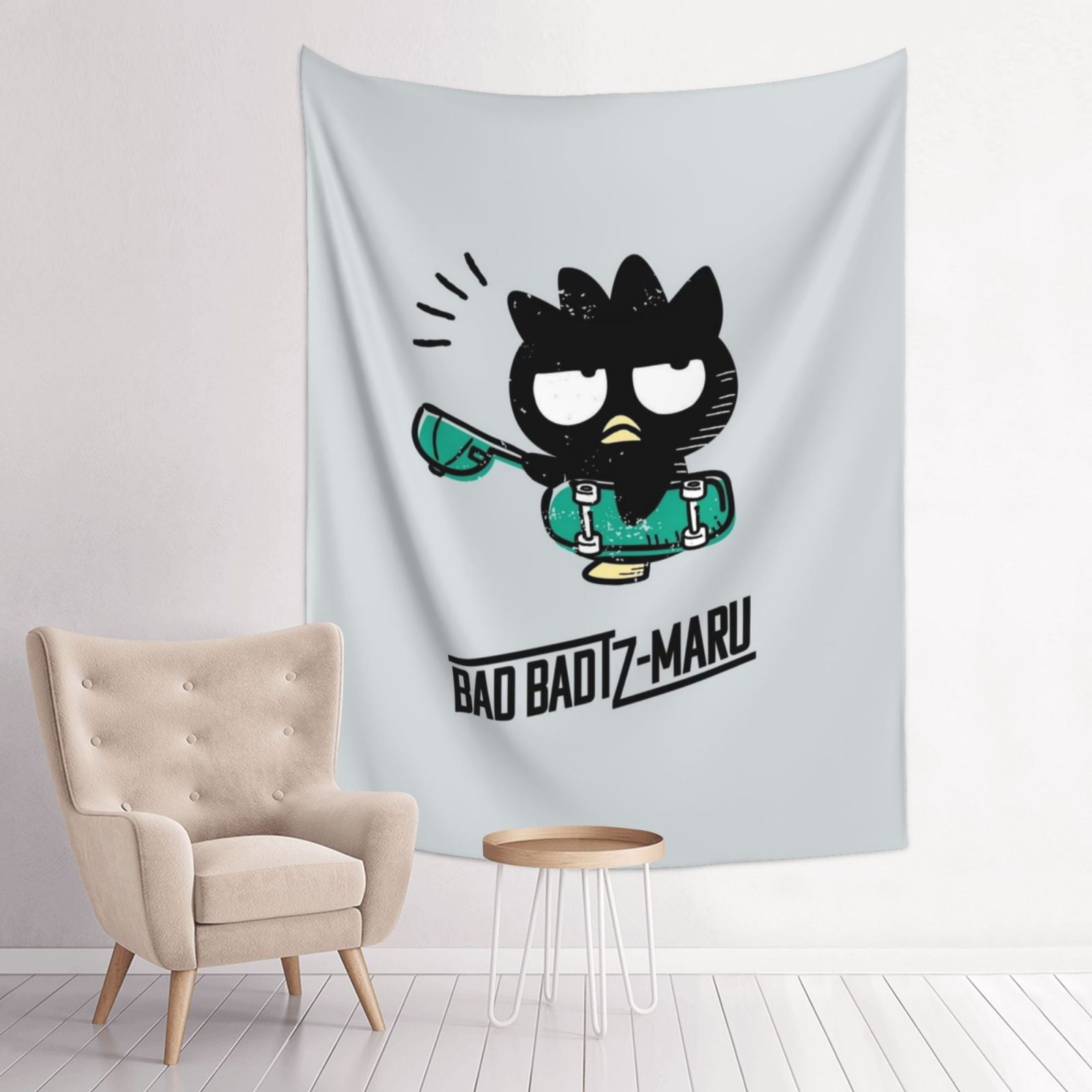Badtz Maru Wall Tapestry Anime Poster For Bedroom Aesthetics Funny Room ...