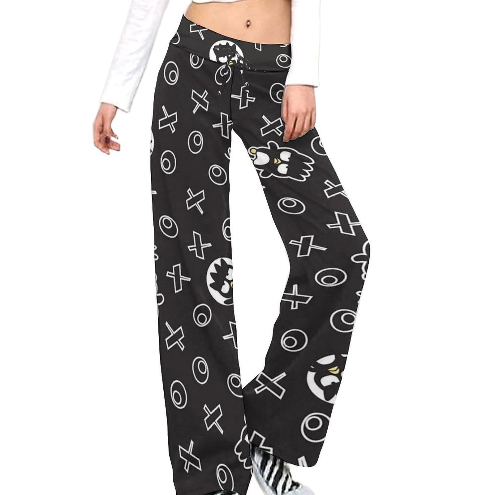 Badtz Maru Women's Wide Leg Yoga Pant Comfy Loose Sweatpants High Waist ...