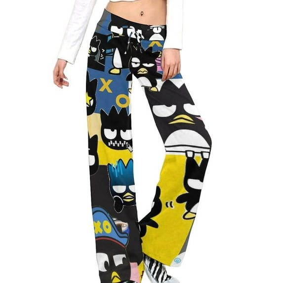 Badtz Maru Women's Wide Leg Yoga Pant Comfy Loose Sweatpants High Waist ...
