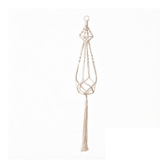 BadyminCSL 39.37"Boho Braided Tassel Hanging Net Basket, Multi‑Purpose ...