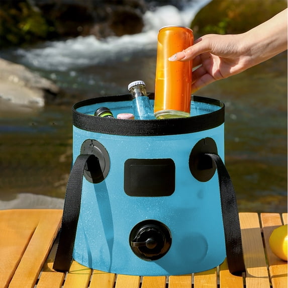 BadyminCSL Portable Bucket with Handle, Lightweight Folding Water ...