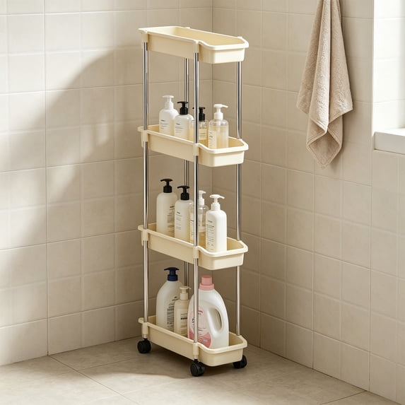 BadyminCSL Rollable Gap Storage Organizer Rack with Wheels, Large ...