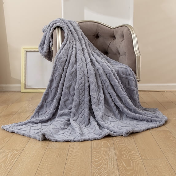 BadyminCSL Ultra Soft Solid Color Warm Fleece Throw Blanket, All Season ...