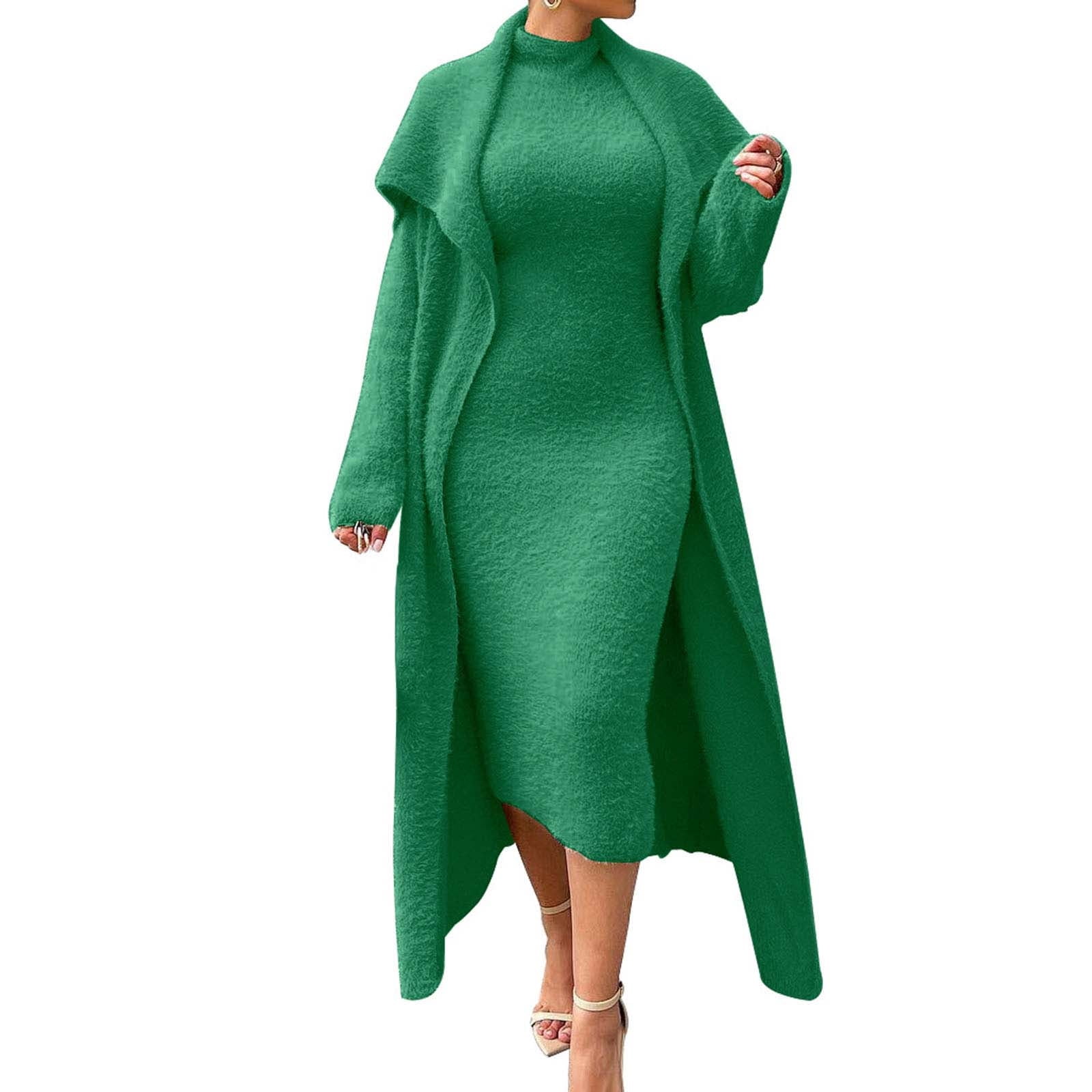 BadyminCSL Women's One Coat Two Wear Slim Reversible Velvet Dress ...