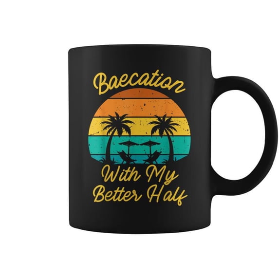 Baecation With My Better Half Matching Couple Outfit Coffee Mugs ...