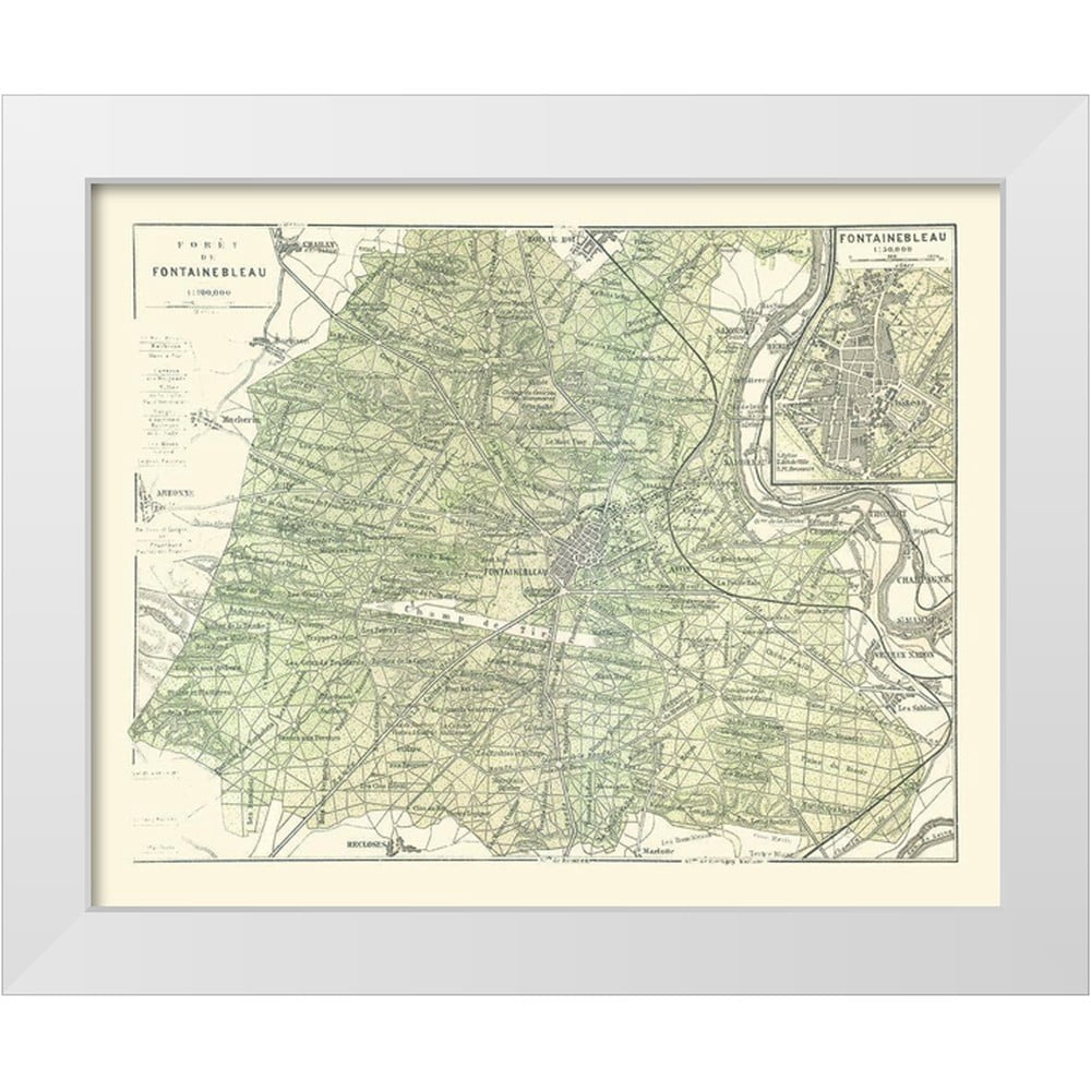 Baedeker 18x15 White Modern Wood Framed Museum Art Print Titled ...