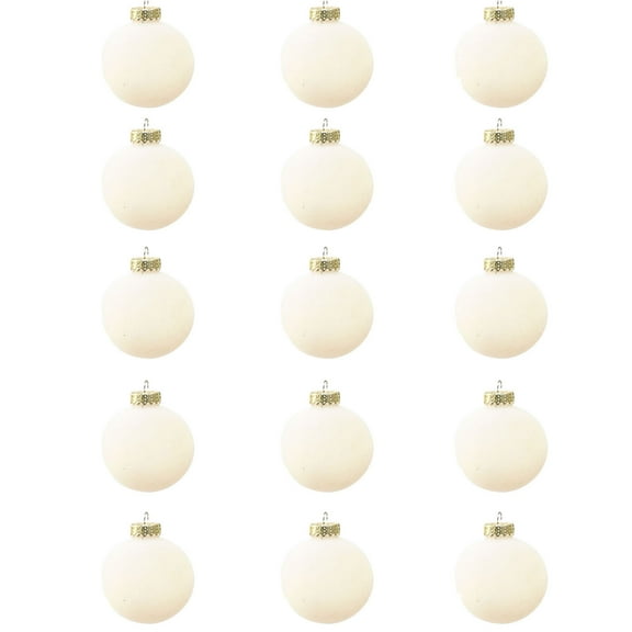 48 PCS Velvet Christmas Balls, Flocked Christmas Tree Ball Ornaments ...