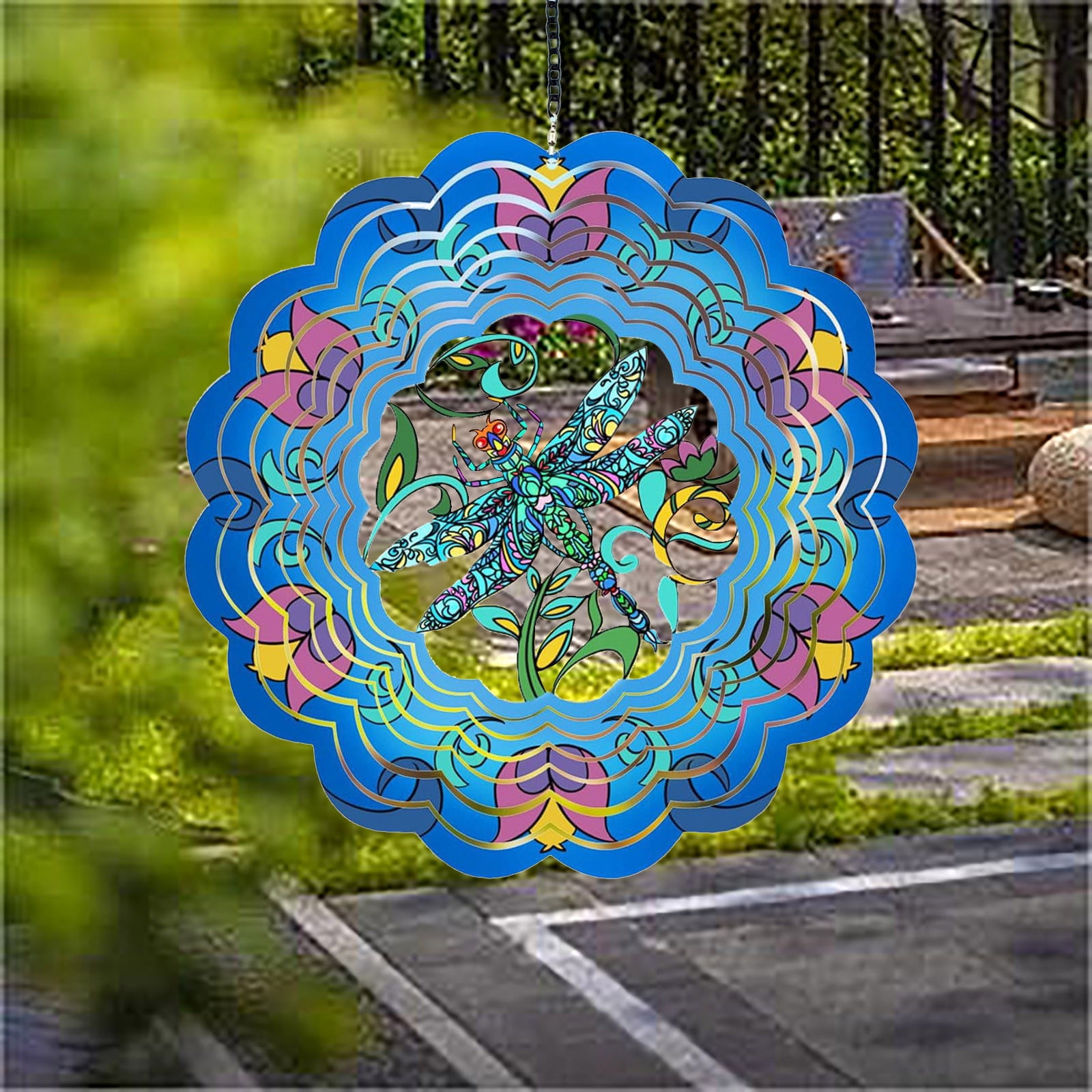 Baeitkot Peacock Rotating Wind Chimes For Outside Metal Hanging ...