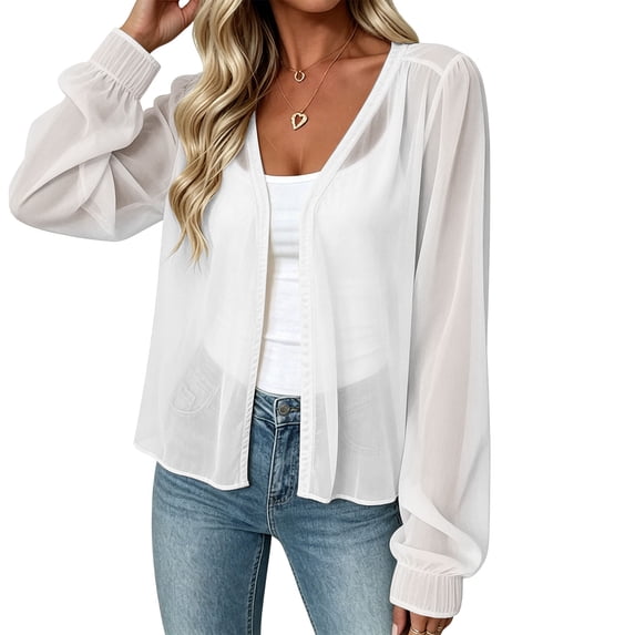 Baeitkot Women's Lightweight Cover Up Women's Open Front Chiffon ...
