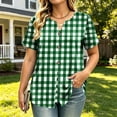 Baeitkot Women's Printed V-Collar Top Women's Decoration Button Printed ...