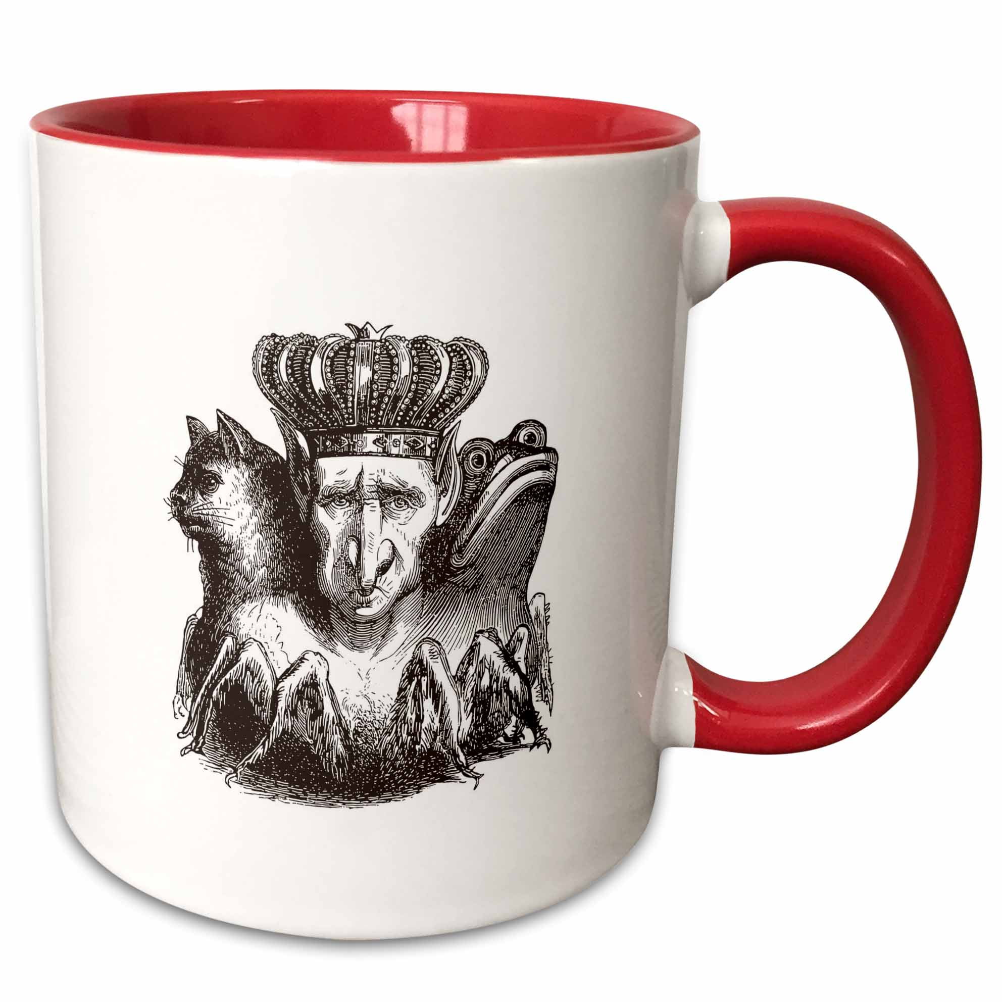 3drose, Bael with the Heads of a Cat, Toad, and Human Cut Out, 15oz Two ...