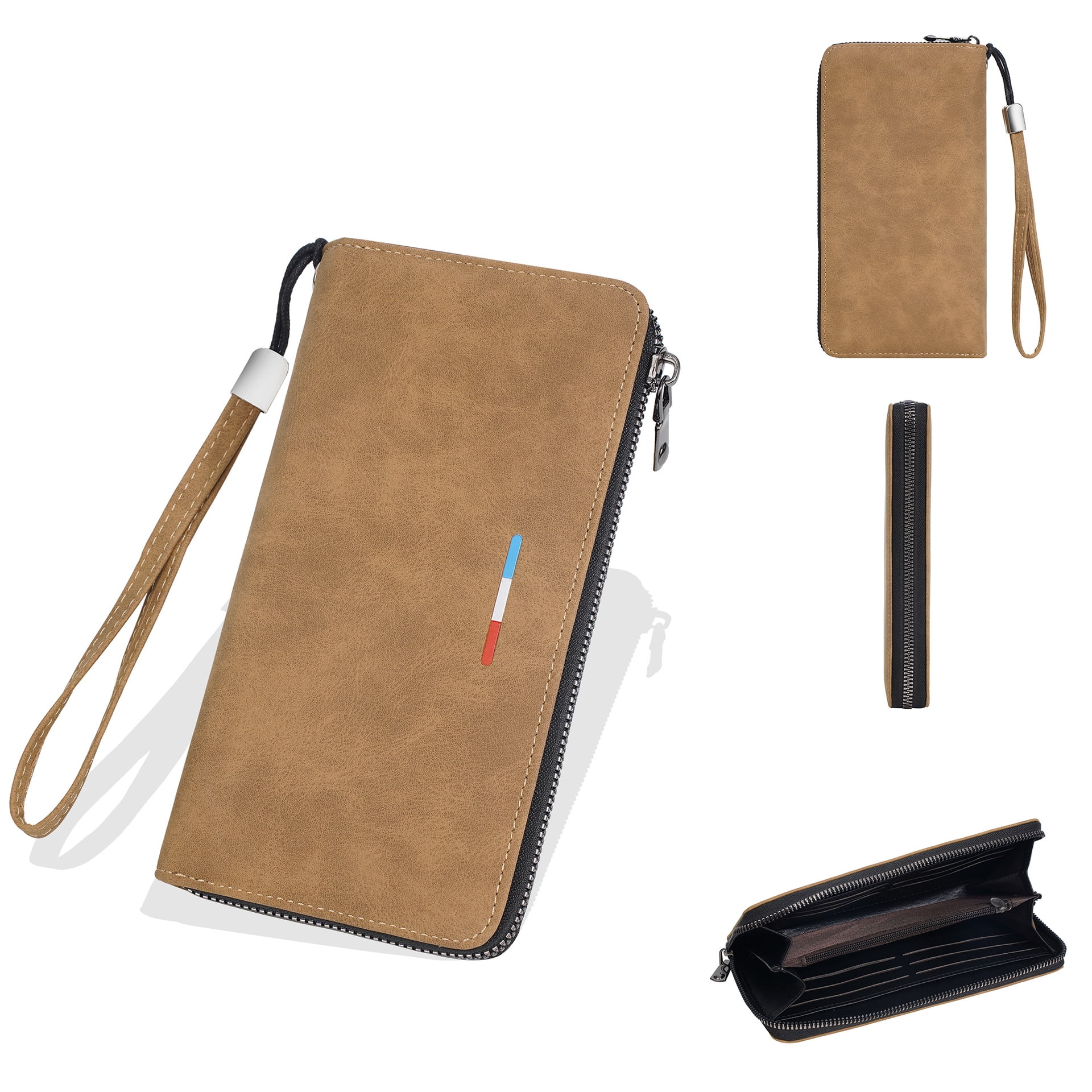 Baellerry Men's Long Wallet Zipper Multi-Card Slots Large Capacity ...