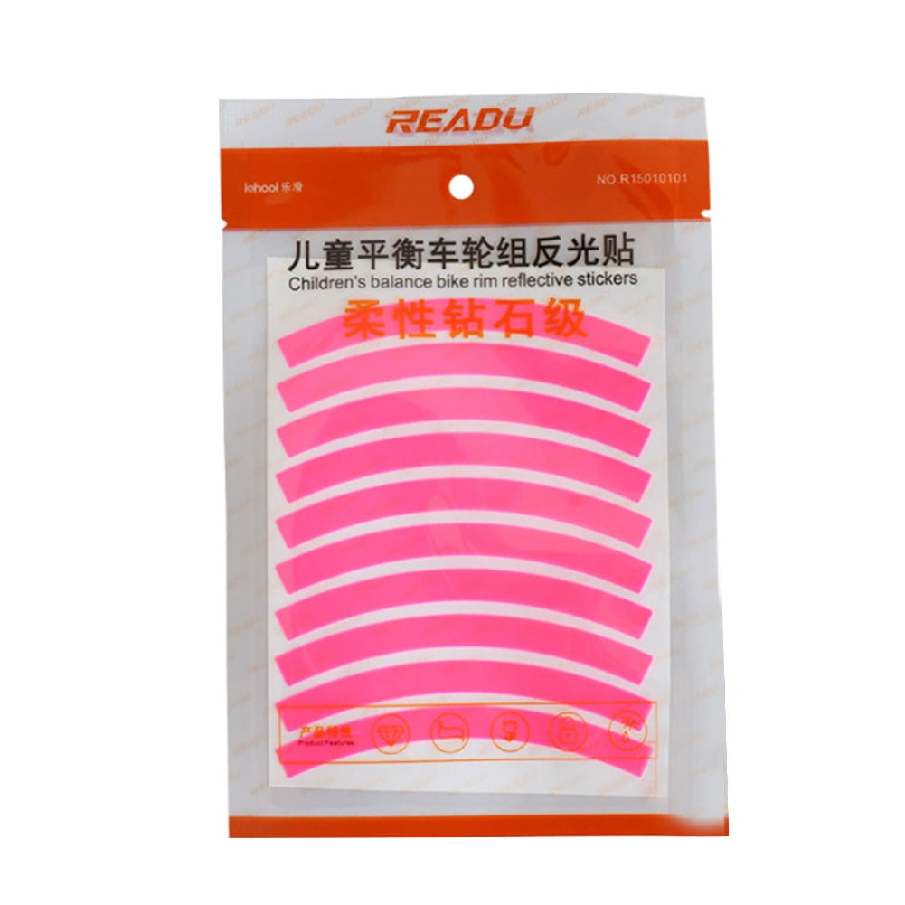 Baellert 10Pcs Children Balance Bike Wheel Bright Reflective Tape Strip ...