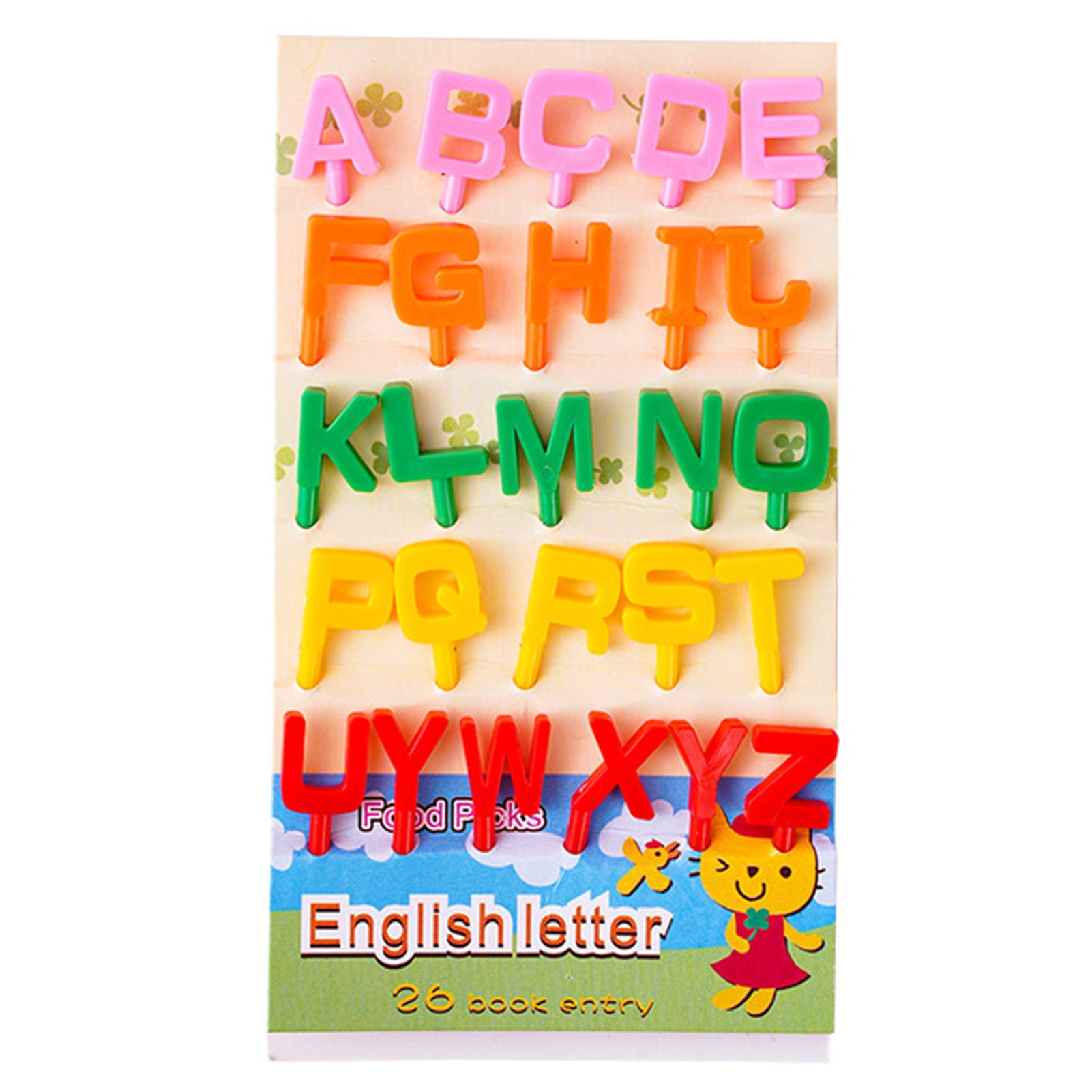 Baellert 26 Pcs/Set Alphabet Fruit Forks Health And Safety Anti-deform ...
