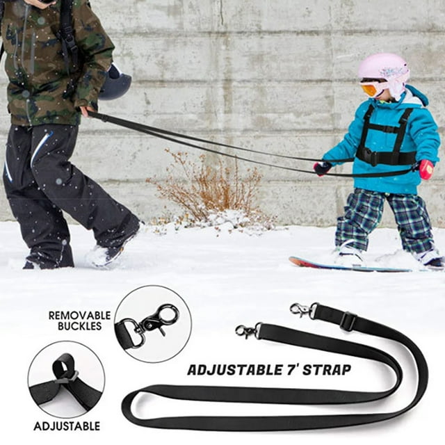 Baellert Toddler Skiing Harness Trainer with Removable Leash Adjustable Quick Release Ski ...