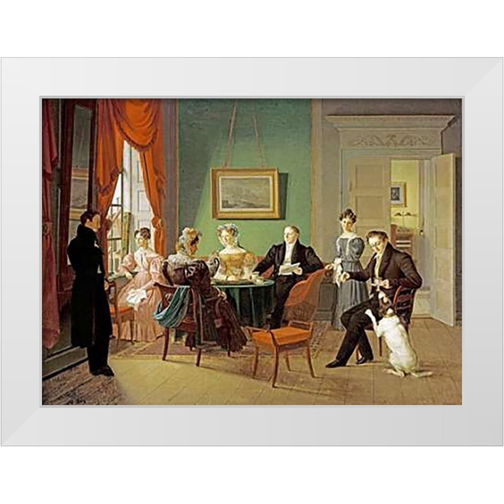 Baerentzen, Emilius 18x14 White Modern Wood Framed Museum Art Print ...