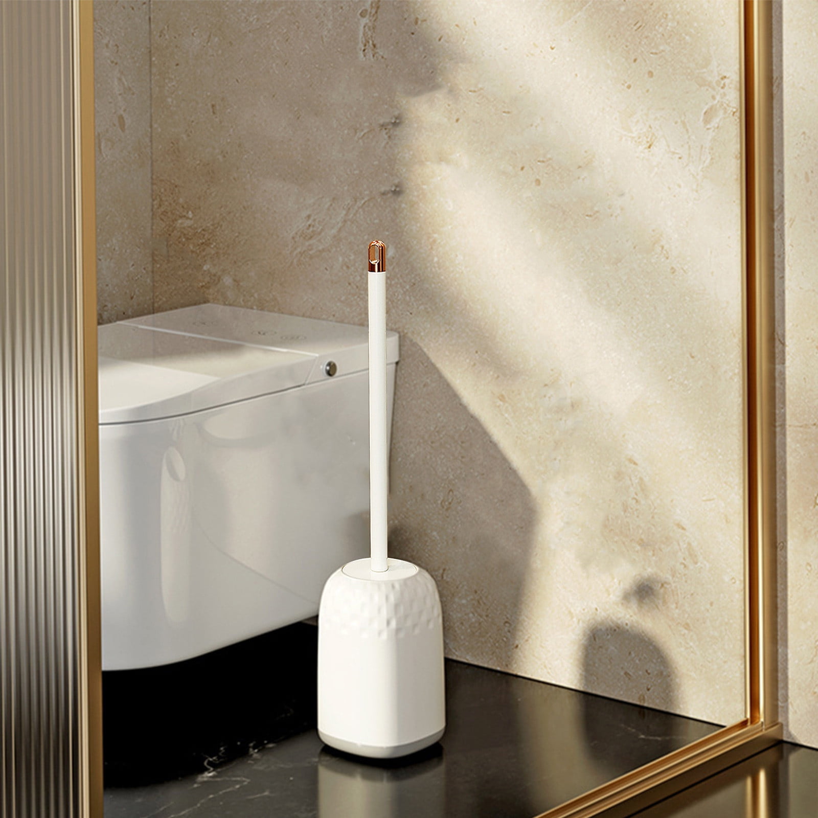 Baetikot Toilet Brush With Hard Bristles Bathroom Cleaning Bowl Brush ...