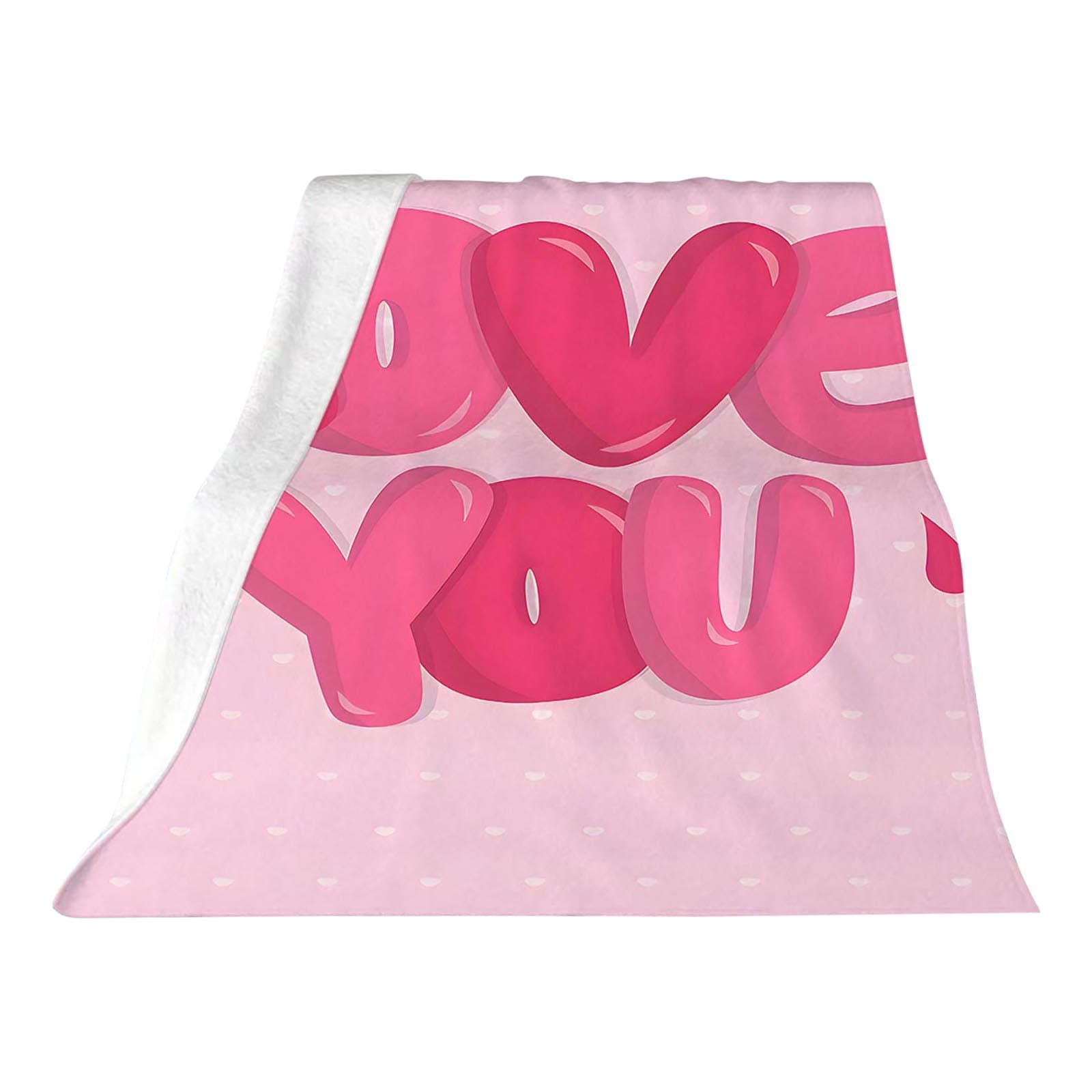 Baetikot Valentine's Day Love Plush Fleece Blanket, Soft Cozy Throw for ...