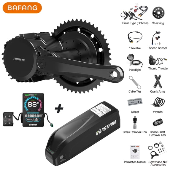 Bafang 48V 1000W BBS-HD Can Mid-Drive Ebike Motor Kit with 48V30Ah ...