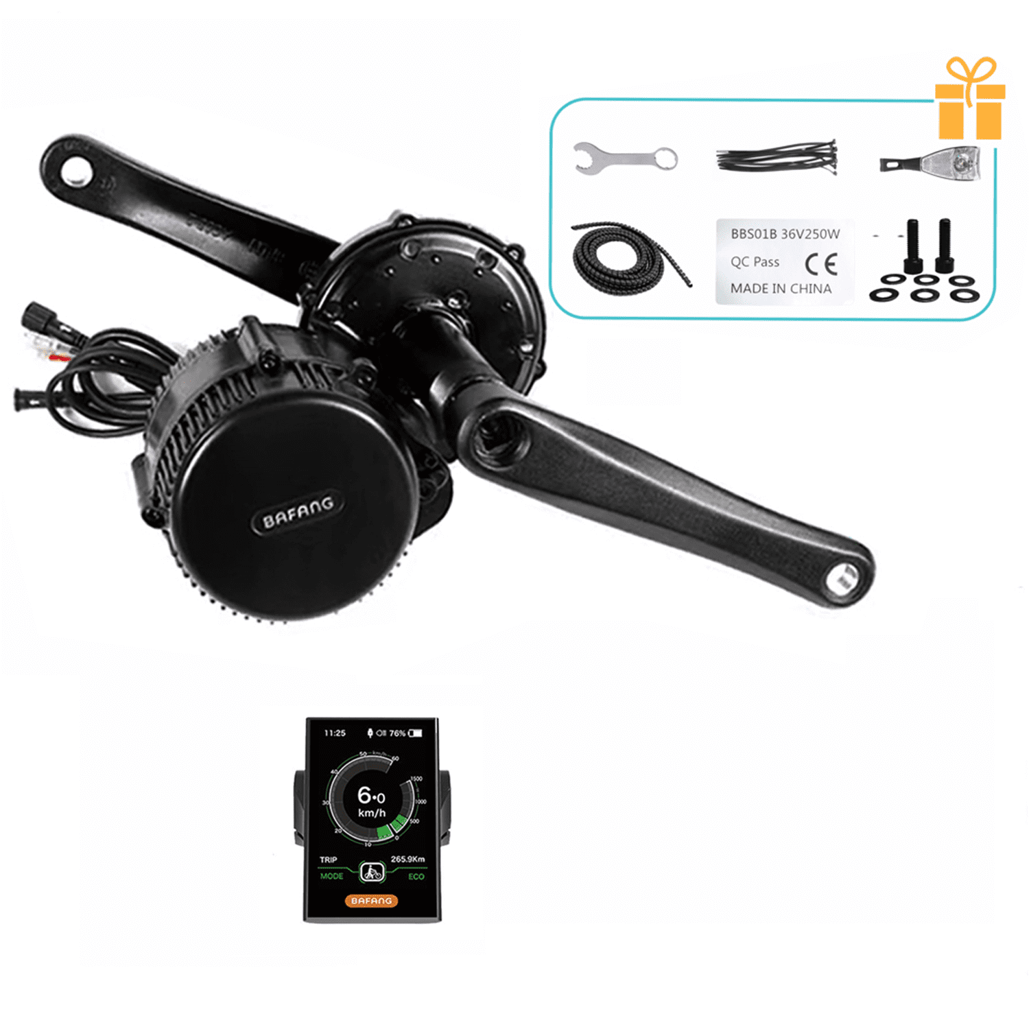 Bafang BBSHD 1000W Mid Drive Motor Kit 52V Electric Bicycle Conversion ...