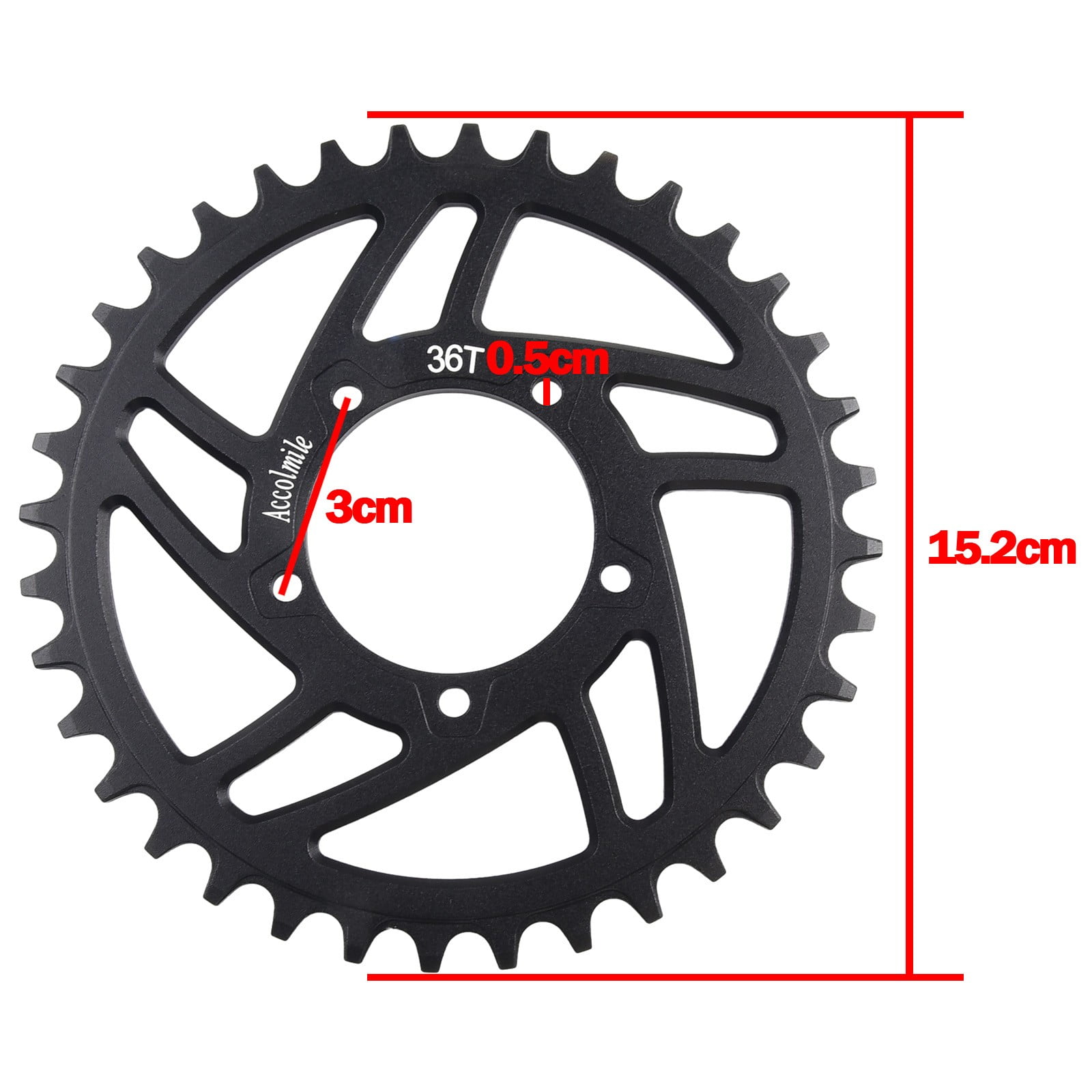 BAFANG for -HD 36T Black Blue Chainring Sprocket Tooth Chain for ...