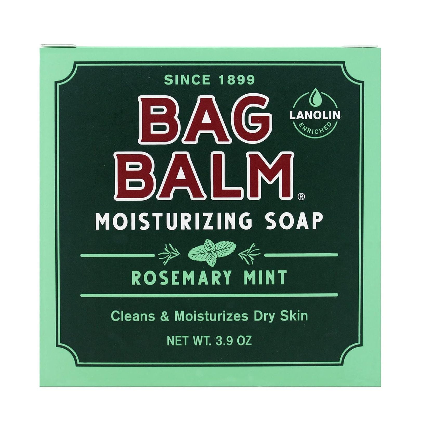 Bag Balm Bar Soap, Moisturizing, Rosemary Mint, 3.9oz Per Bar - Walmart.com