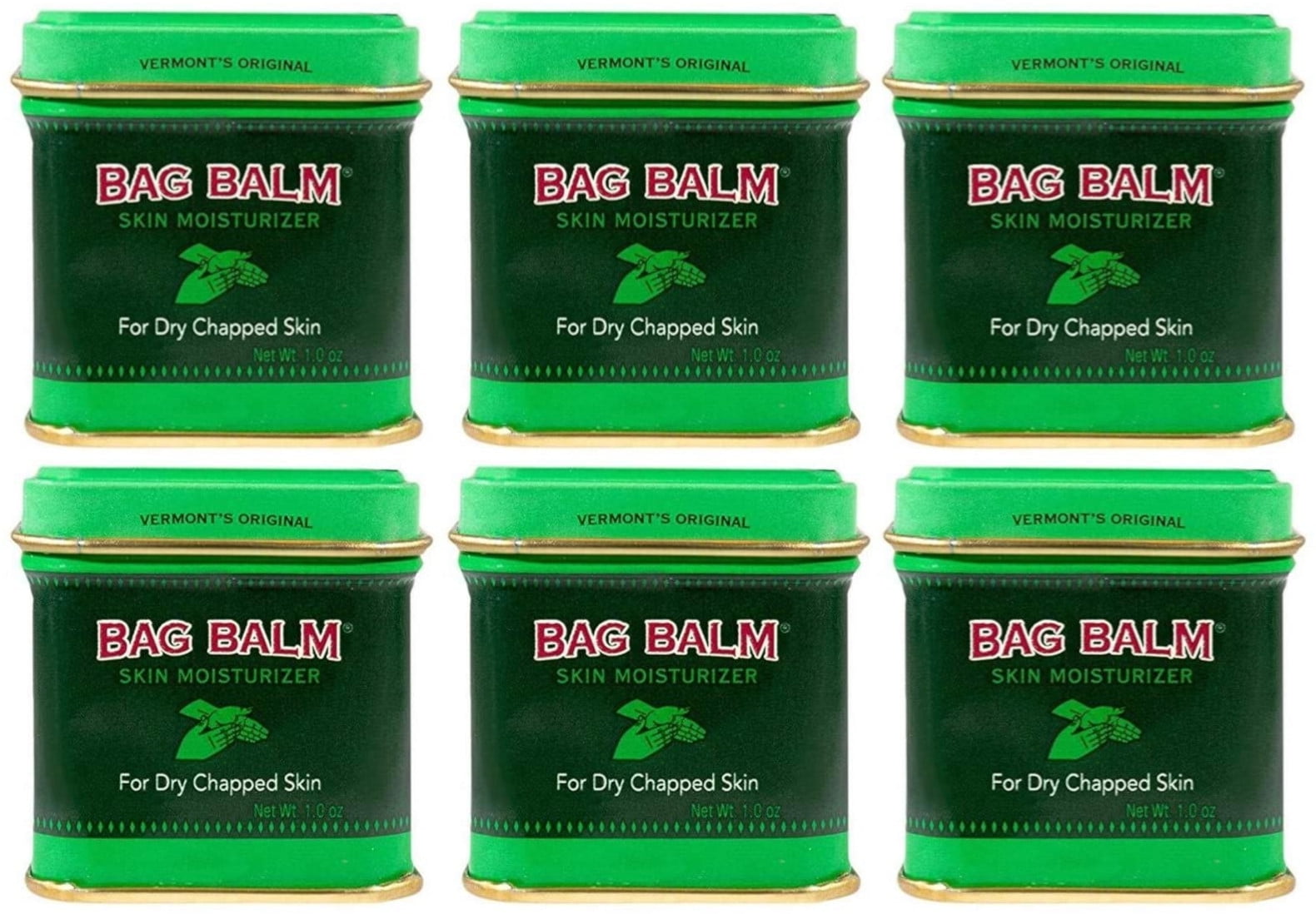 Bag Balm Original Moisturizing for Chapped & Irritated Skin 1 oz, 6 ...
