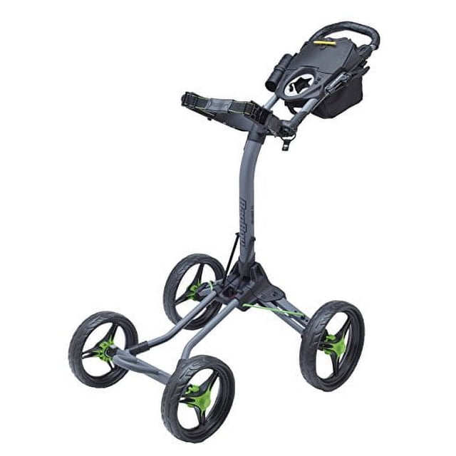 Bag Boy Golf Quad XL Push Cart Battleship Gray/Lime - Walmart Business ...