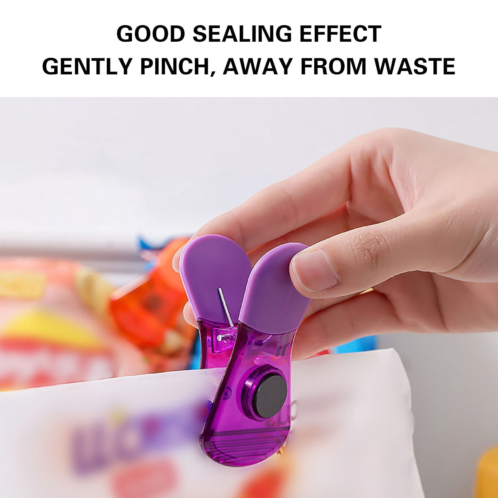 Bag Clips,Food Chip Snack Bag Sealing Clips, Color Refrigerator Magnet ...