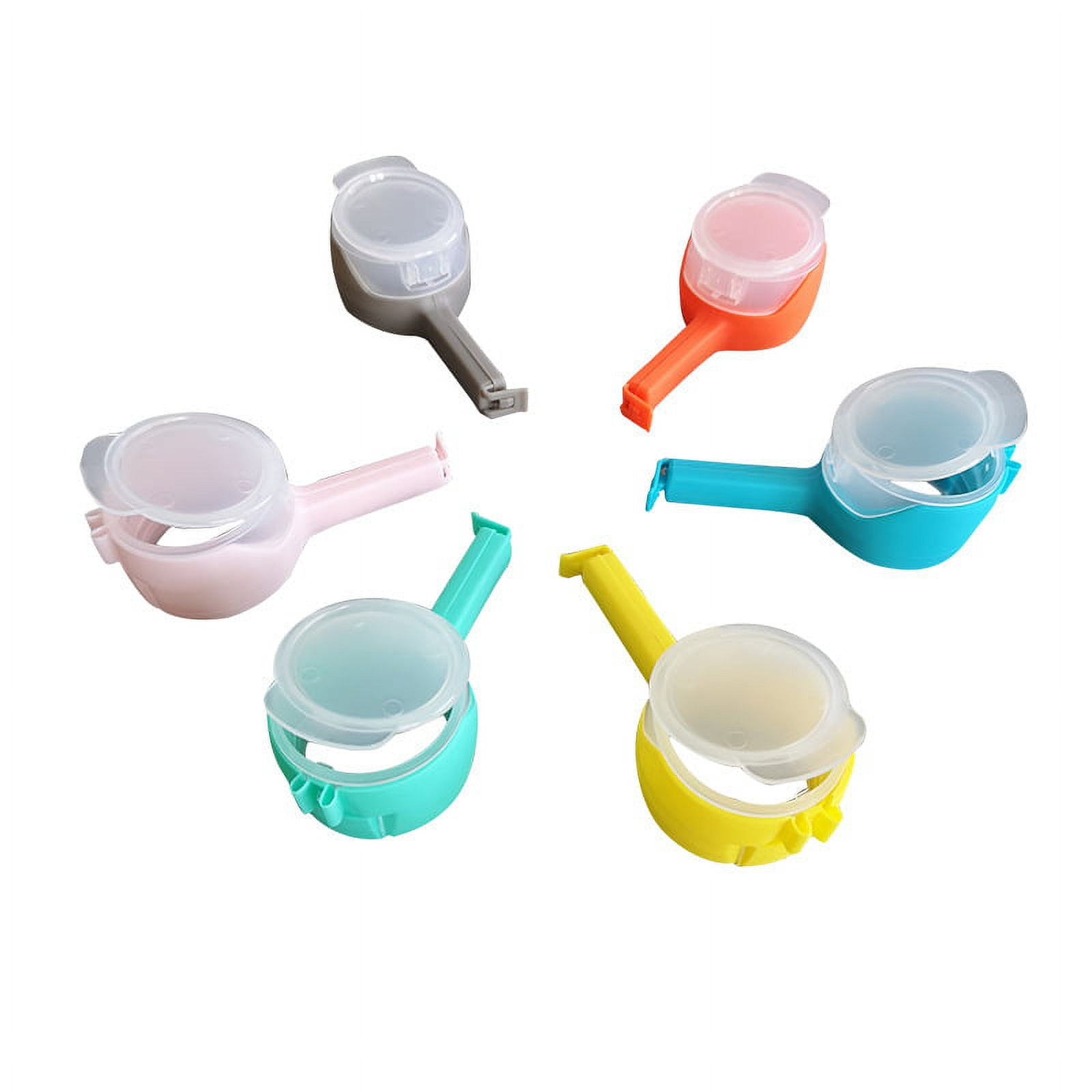 Bag Clips for Food, Colorful Food Bag Sealer with Pour Spouts, Bag ...