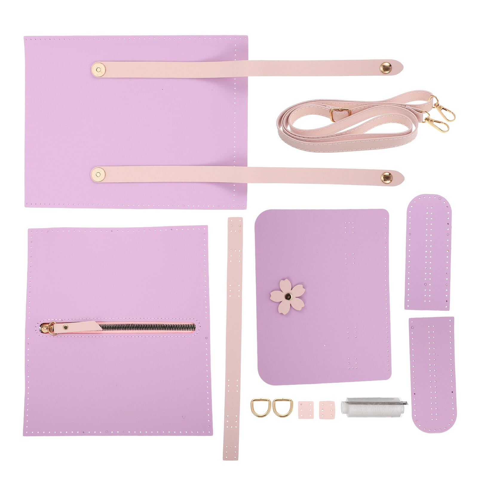 Bag Diy Kit Making Material Pu Leather Knitting Purse Set Shoulder ...