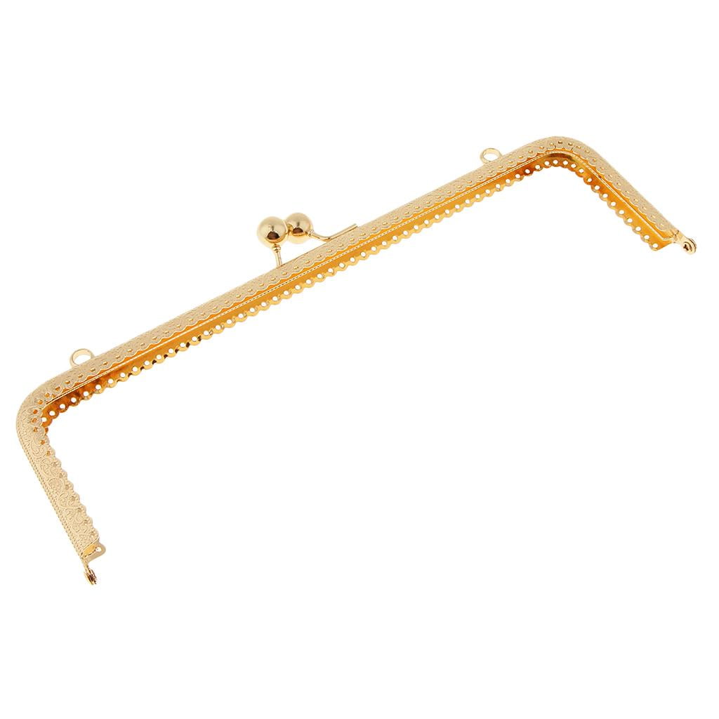Bag Handbag Pouch Purse Metal Frame Handle Fastener Length 10inch ...
