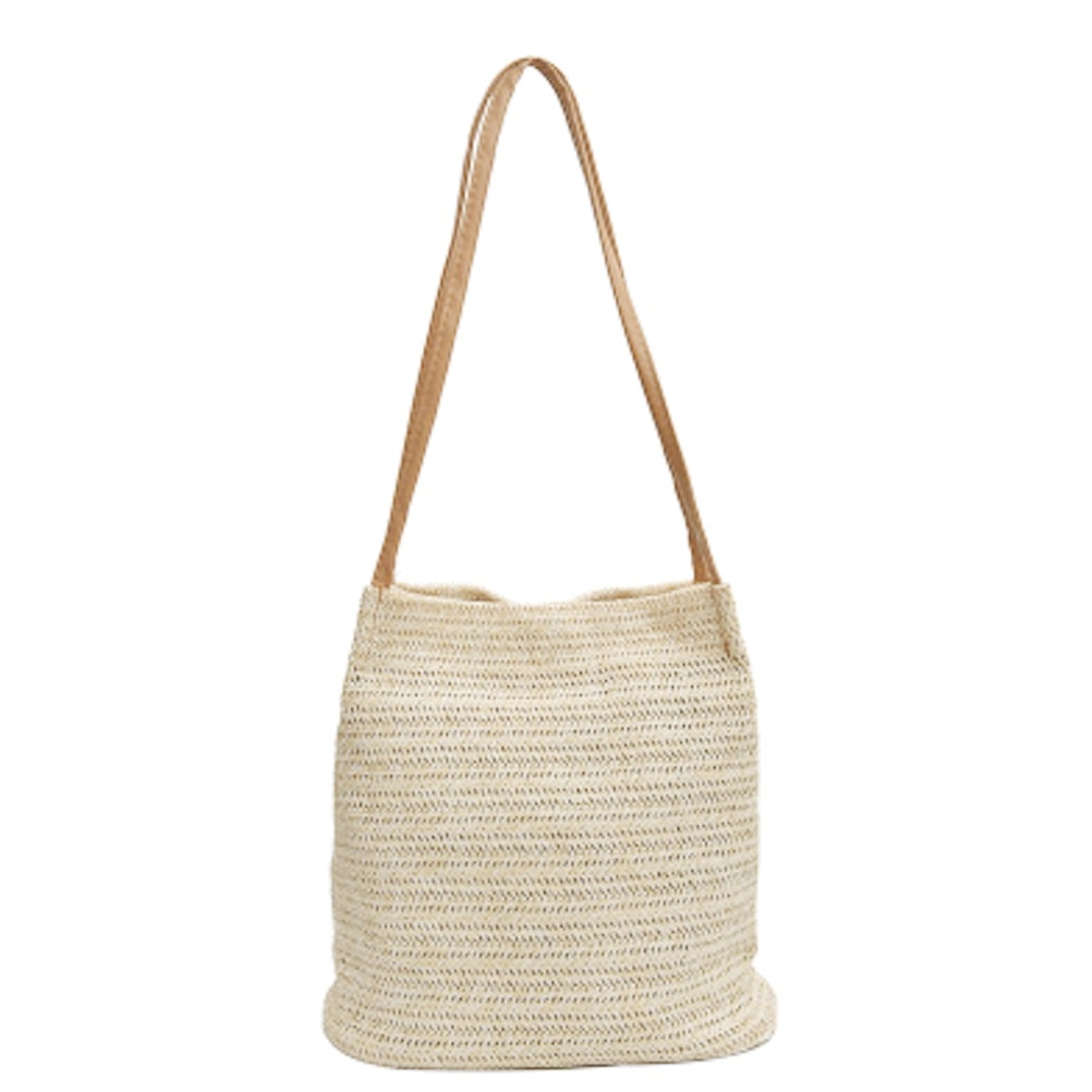 Bag Handbag Straw Beach Shoulder Bags Summer Bucket Hand Woven 100 ...