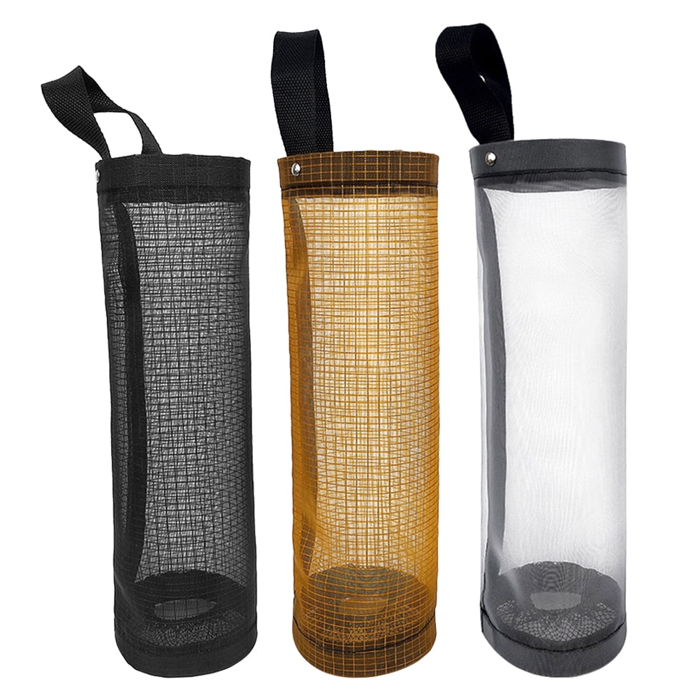 Bag Holder Dispenser Organizer Grocery Plastic Garbage Bags Trash Mesh ...
