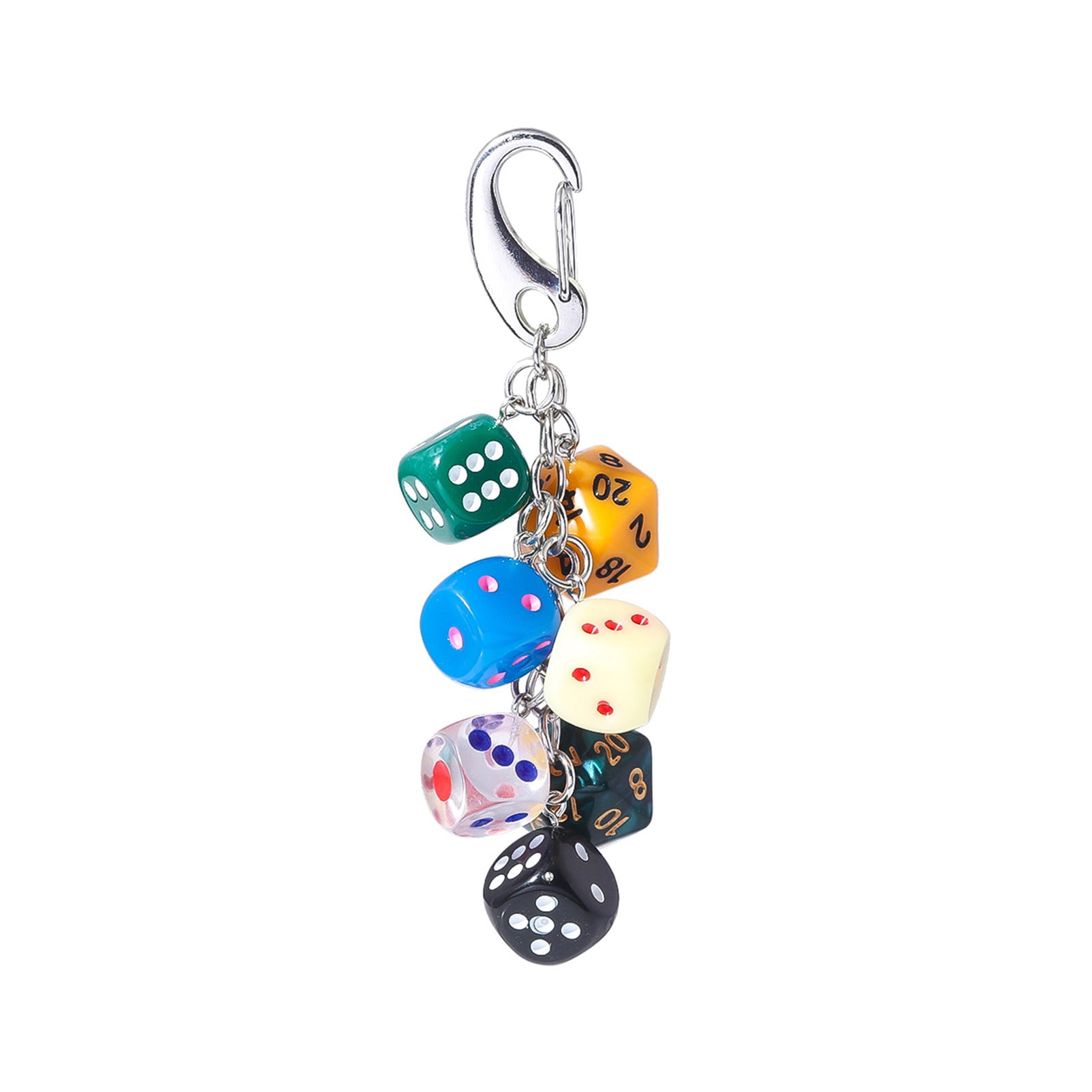Bag Keychain Irregular Shape Dice Design Daily Use Keyring Pendant Fashion Accessory for Bag ...