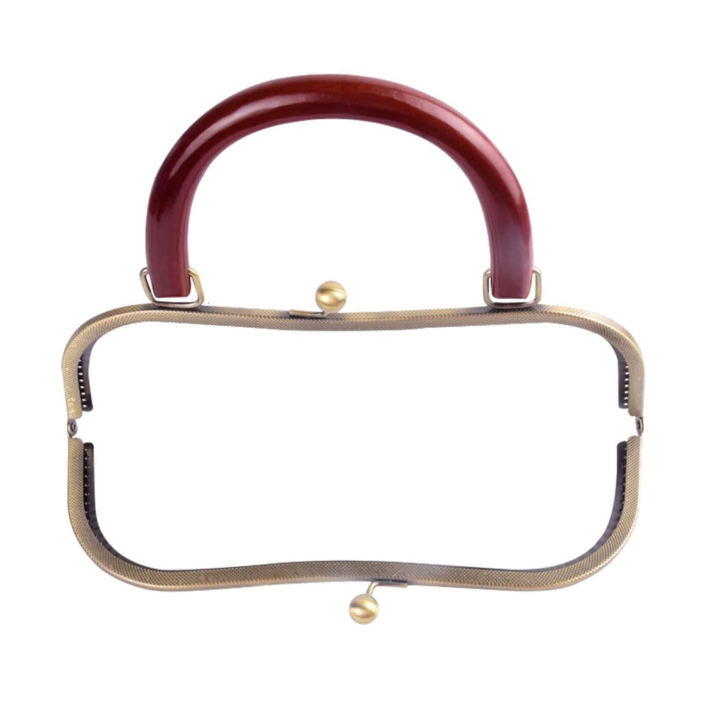 Bag Kiss Clasp Lock,Retro Metal Purse Frame,Bronze Square Purse Frame ...