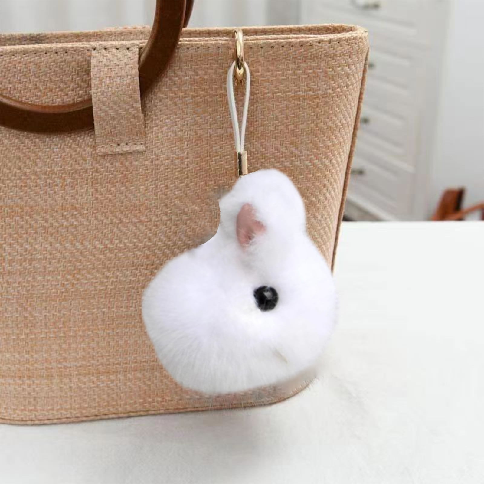 Bag Pendant Birthday Gift Super Cute Round Body Little Rabbit Bunny ...