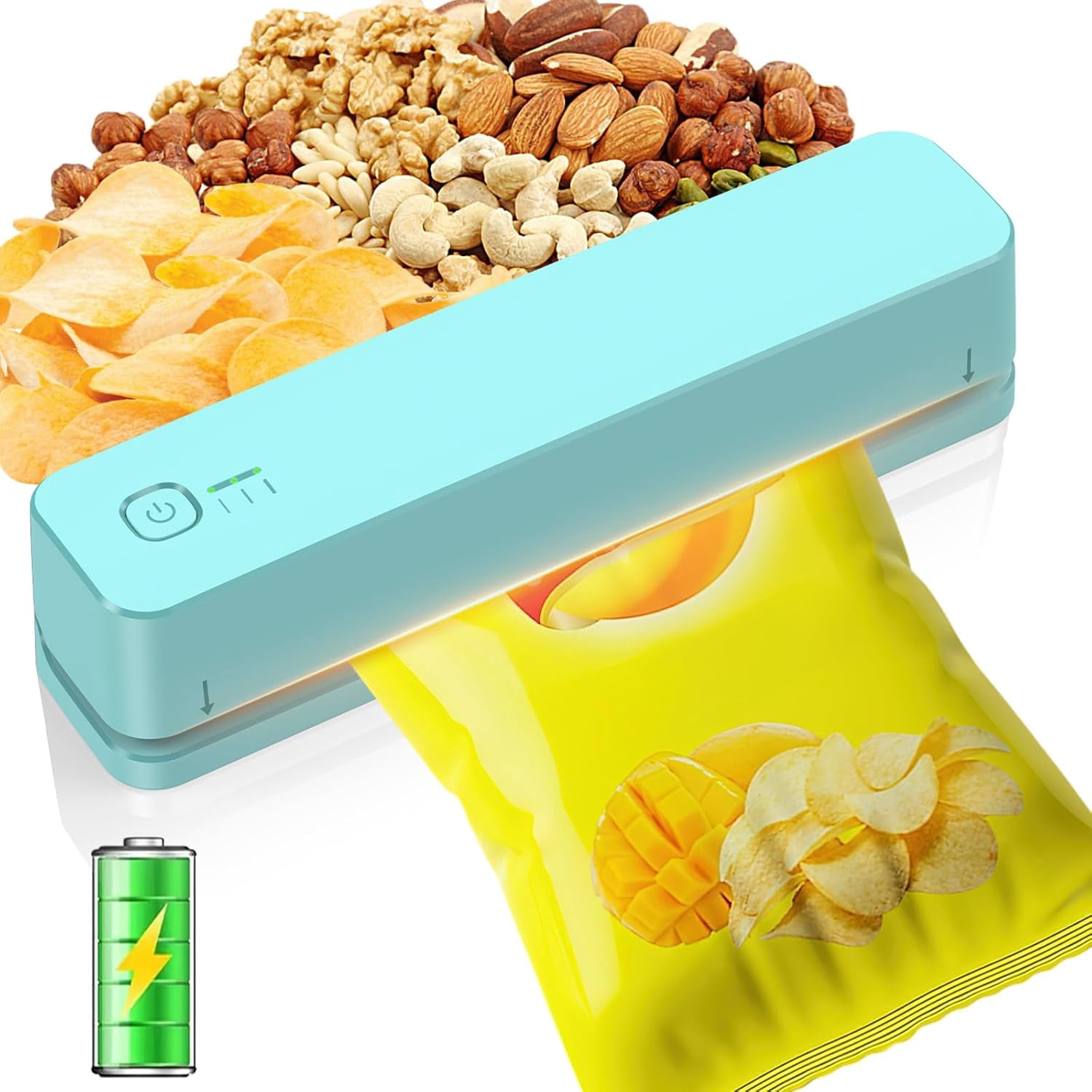 Bag Sealer, 3000mAh Rechargeable Mini Bag Sealer with 6.2