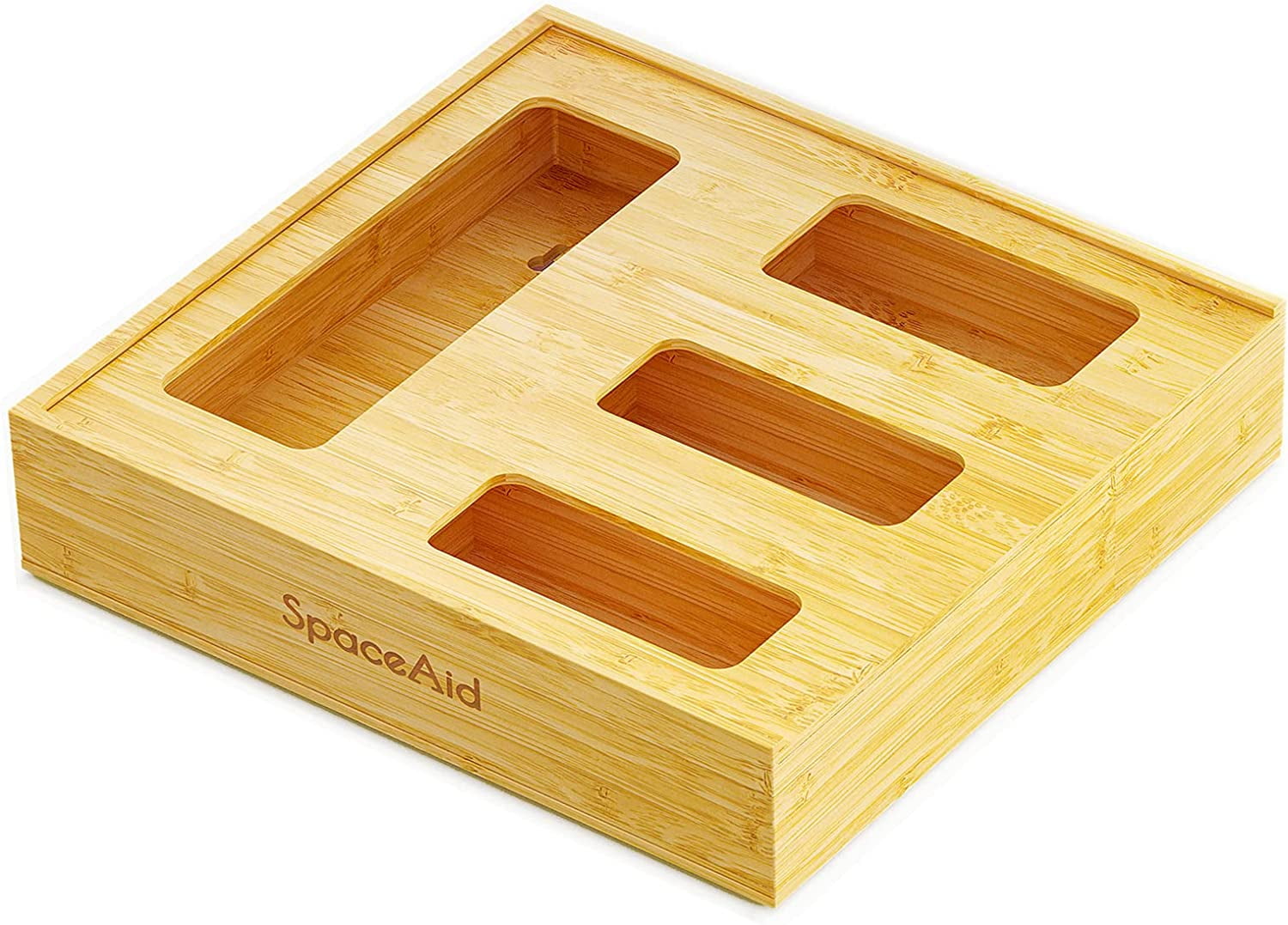 Bag Storage Organizer for Kitchen Drawer, Bamboo Organizer, Compatible ...