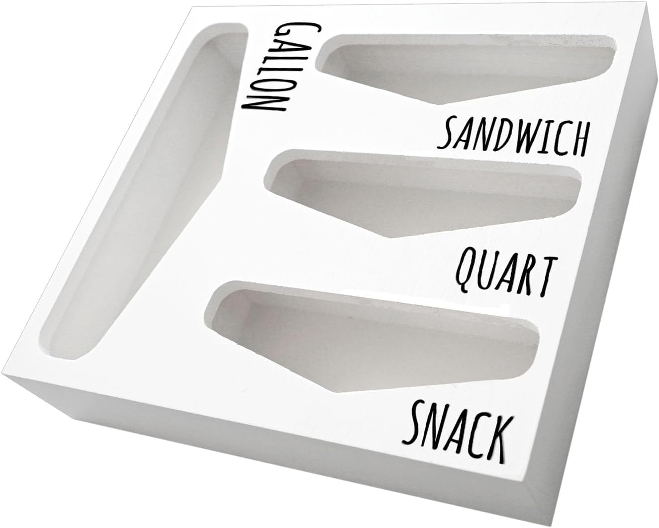 Bag Storage Organizer, Wood Kitchen Food Baggie Dispenser Box for ...