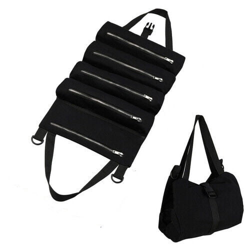 Bag Tool Organizers Small Tool Bag With Detachable Pouches Heavy Duty Roll Up